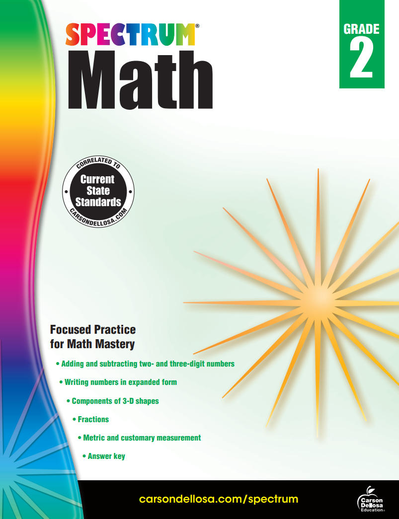 Spectrum Math Workbook Grade 2 S ch Ti ng Anh